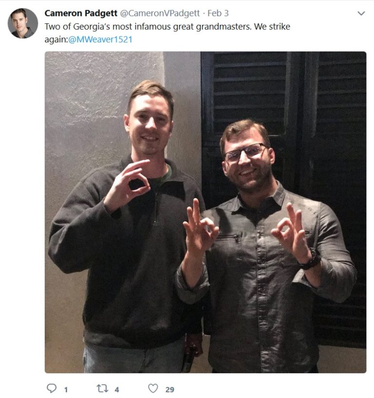 Cameron Padgett with Michael Carothers twitter posted Feb 3 2018 ...
